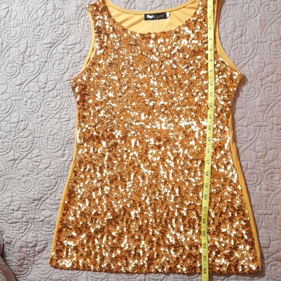pretty guide | Tops | Pretty Guide L Gold | Poshmark